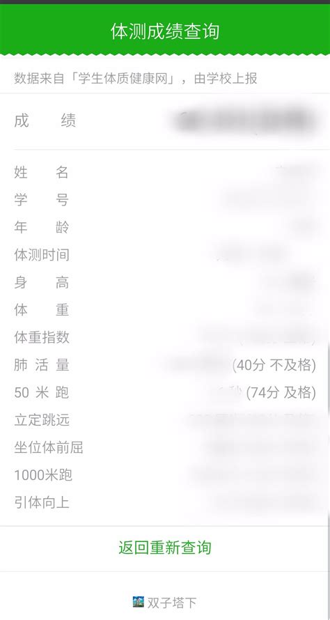 体测成绩查询