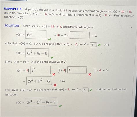 Solved Example 6 ﻿a Particle Moves In A Straight Line And