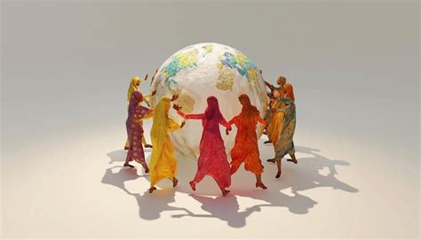 Premium Photo A 3D Poster Featuring An Interactive Globe With