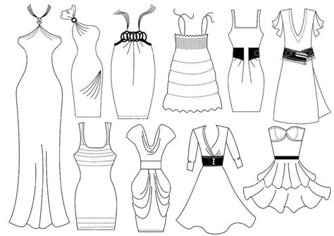 Vestidos Para Dibujar Molde De Dibujo De Vestido De Novia Oh My Bodas