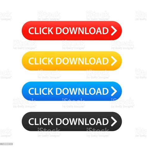 Button Click Download The Icon Clicked Click Here Vector Web Button Web