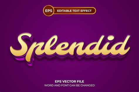 Splendid Editable Text Effect Template Premium Vector