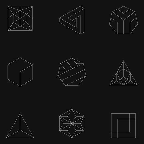 Geometric Shape Design Template Free Stock Vector 541475