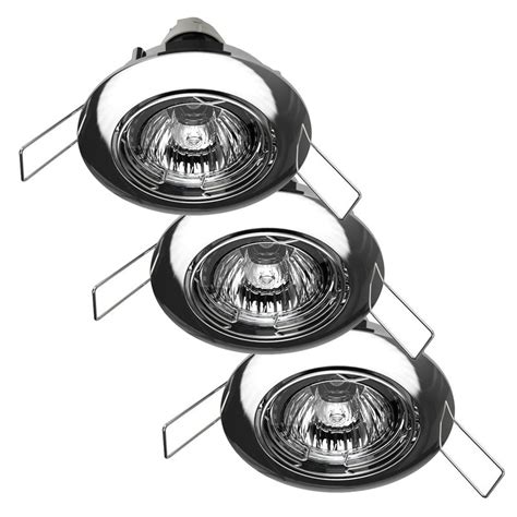 Osram Halogen Einbauleuchte Ivios 28w 3 Er Set Einbaustrahler Chrom D
