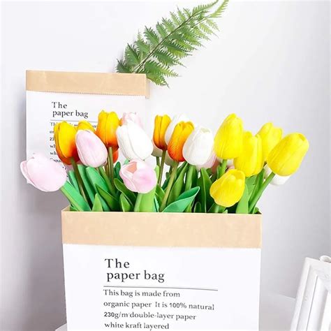 미니 Pu 실리콘 튤립 인공 꽃 인조 꽃 홈 웨딩 테이블 장식 도매 장식 꽃 정원 장식 Aliexpress