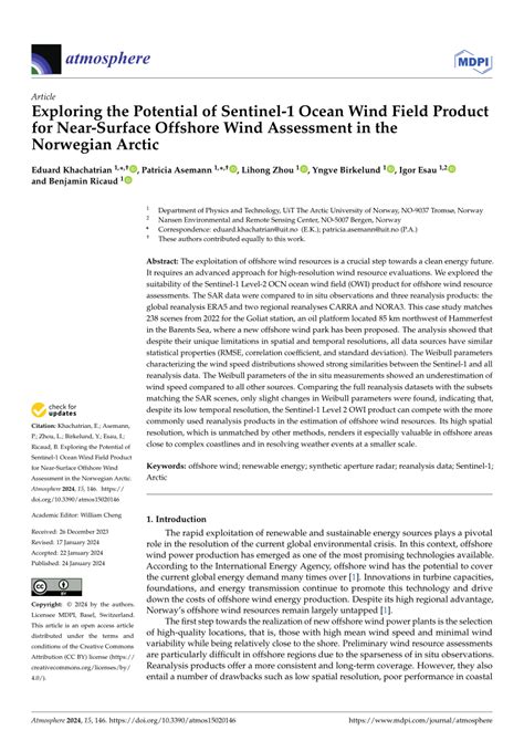Pdf Exploring The Potential Of Sentinel 1 Ocean Wind Field Product For Near Surface Offshore