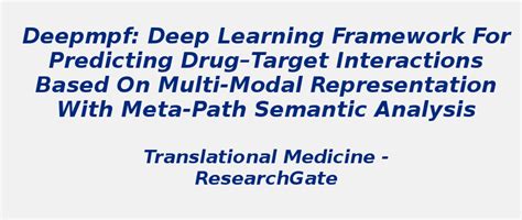 Drug Target Interactions Based On Multi Modal Representation S Logix