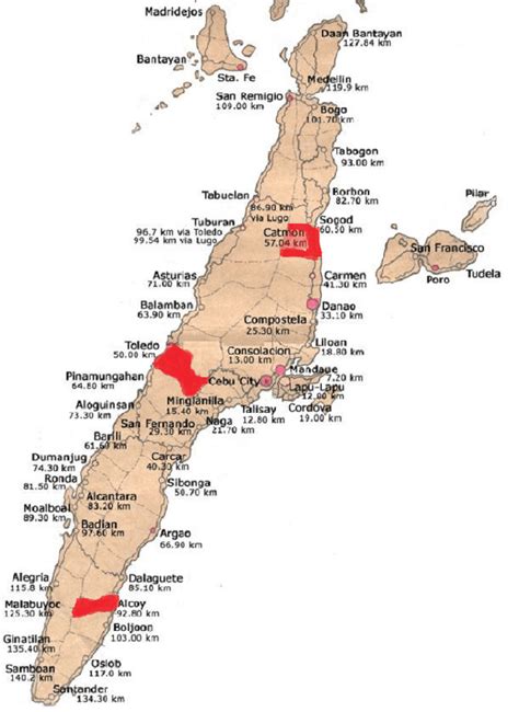 Political Map Of Cebu Colon