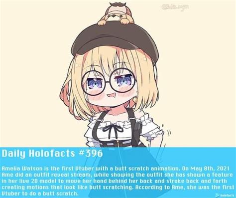 Amelia Watson Is The First Utuber With Butt Scratch Animation On May