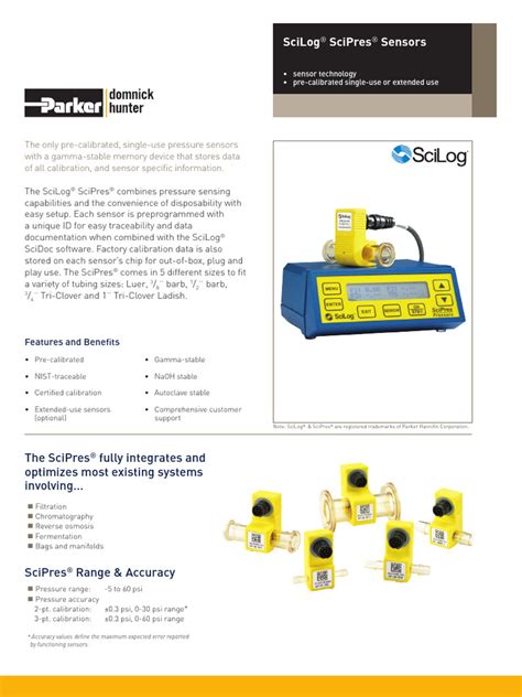 Scilog Scipres Sensors Datasheet 1 Download Free Pdf Calibration