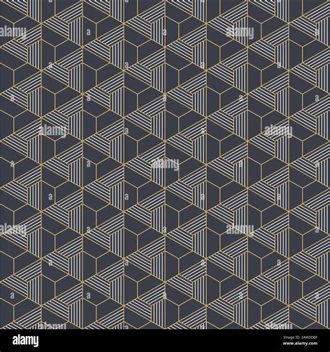 Abstract Seamless Pattern Modern Stylish Texture Linear Style Geometric Tiles With Triple