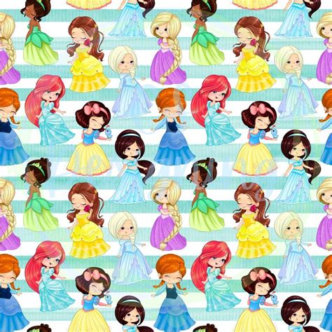 Princess Seamless Princess Seamless Pattern Digital Paper Digital Princess Pattern Paper