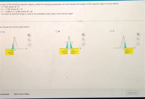 Solved Or Each Of The Following Rejection Regions Sketch Chegg