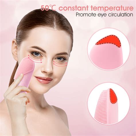 Electric Facial Cleansing Brush Hot Compress Face Eye Massager Pore