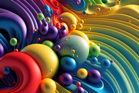 Abstract Colorful 3d Background Generative Ai Stock Illustration Illustration Of Blue