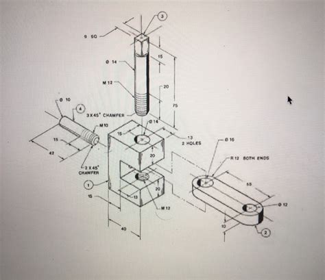 solved 2 redraw the two part views given below and also