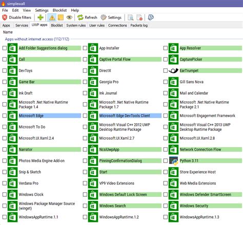 Bug UWP App Rules Do Not Persist They Get Erased When The App Exits