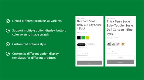 Linked Options Tienda De Aplicaciones De Shopify