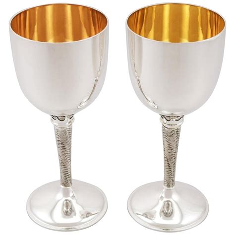 Vintage English Sterling Silver Goblets At 1stdibs