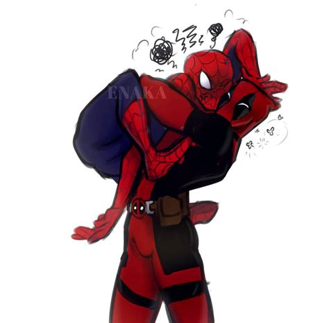 Spideypool Having A Good Time Together By Enakacallont On Deviantart