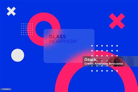 투명한 유리 카드 디자인 유리 모피즘 벡터 효과 트렌드 스타일 다채로운 배경의 다양한 모양 신용 카드에 대한 스톡 벡터 아트 및 기타 이미지 Istock