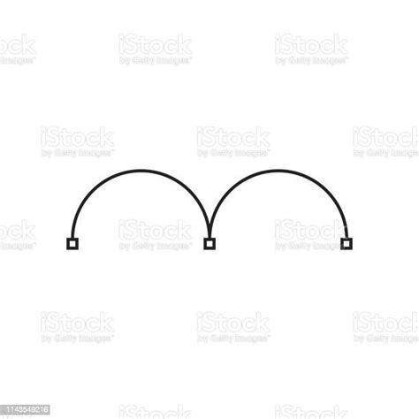펜 도구입니다 벡터 컴퓨터 그래픽입니다 커브 제어점입니다 검은색 경로입니다 벡터 일러스트 레이 션에 고립 된 흰색 배경 곡선에 대한 스톡 벡터 아트 및 기타 이미지 Istock