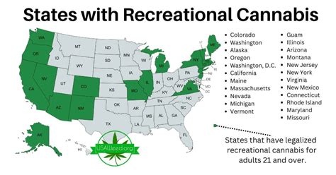 States Where Cannabis Is Legal 420 Friendly States Usaweed