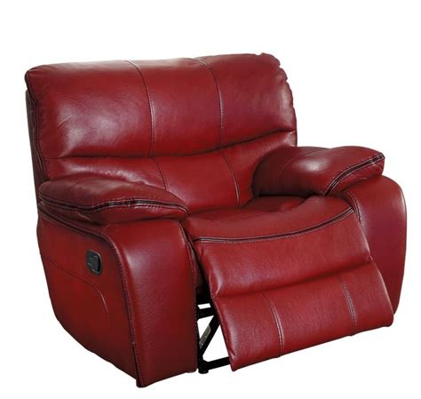 Homelegance Pecos Reclining Sofa Set Leather Gel Match Red 8480red