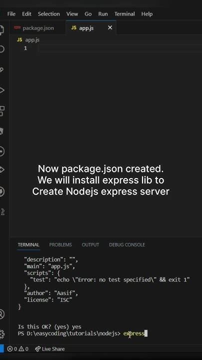 Create Basic Server In Nodejs And Express Shorts Nodejs Expressjs