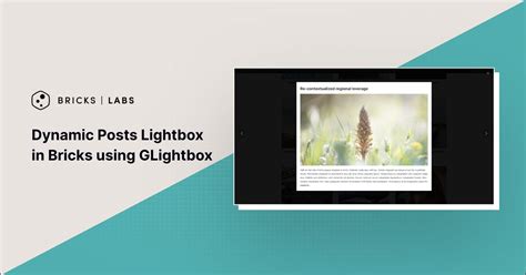 Dynamic Posts Lightbox In Bricks Using Glightbox Brickslabs