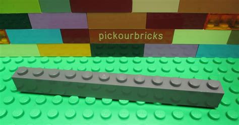 LEGO 6112 Dark Stone Gray 1x12 BRICK 1 X 12 Building Blocks Stores