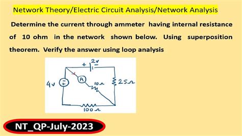 Numerical On Superposition Theorem Youtube