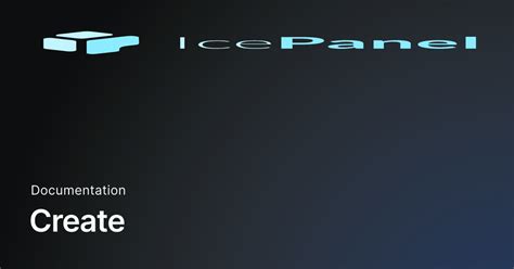 create icepanel