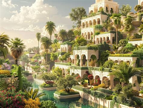 Premium Photo Hanging Gardens Of Babylon Oasis