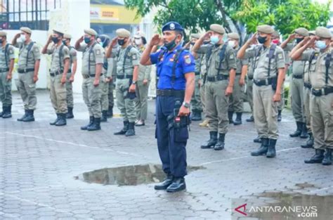 Satpol Pp Siaga Amankan Kunjungan Presiden Jokowi Di Sulawes