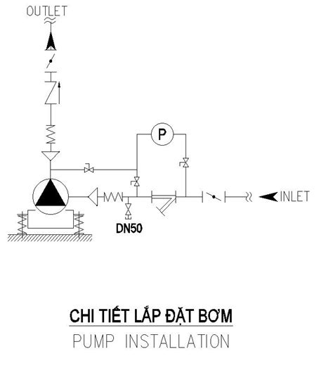 Pump Installation Design In Detail Autocad 2d Drawing Cad File Dwg File