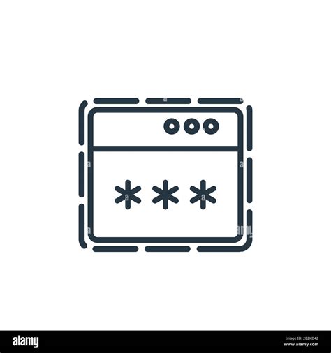 Password Phishing Outline Vector Icon Thin Line Black Password