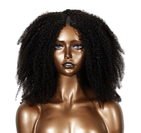 U Part Wigs 100 Virgin Human Hair 3a4c Kinky Coily Goddess