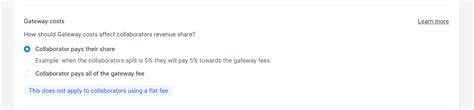 Gateway Cost Settings Collabpay Documentation