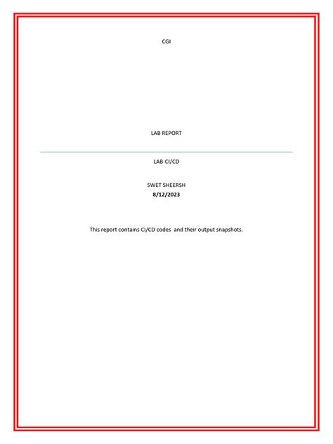 Ci Cd Assign Report Pdf