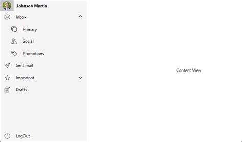 Header And Footer In Wpf Navigation Drawer Control Syncfusion®