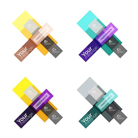 Premium Vector Square And Stripes Geometric Infographic Templates Geometric Business Abstract