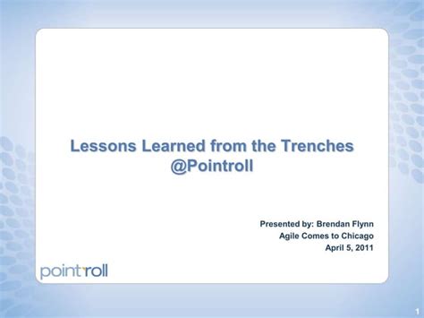 Agile Lessons Learned From The Trenches PPTX