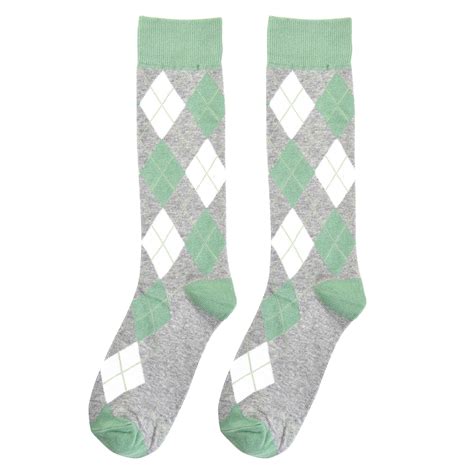 Sage Green Argyle Mens Dress Socks Sage Green Groomsmen Socks For