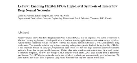 Ogawa Tadashi On Twitter Leflow Enabling Flexible Fpga High