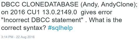 Return Of The Dbcc Clones