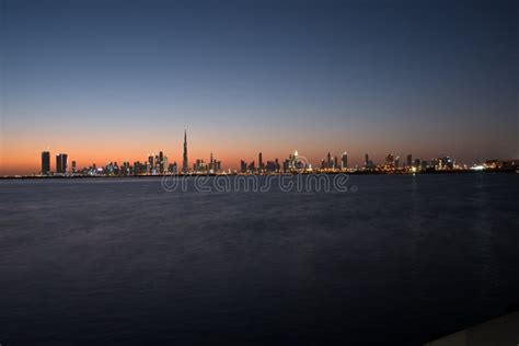 Dubai Slyline From Dubai Creek Harbour And Dubai Canal To Downtown And
