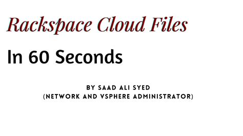 Rackspace Cloud Files In 60 Sec Youtube