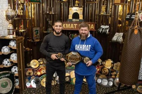 Makhachev Becomes Latest Ufc Champ To Visit Ramzan Kadyrov Bloody Elbow