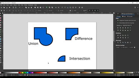 Using Union Difference Intersection Tools In Inkscape Youtube
